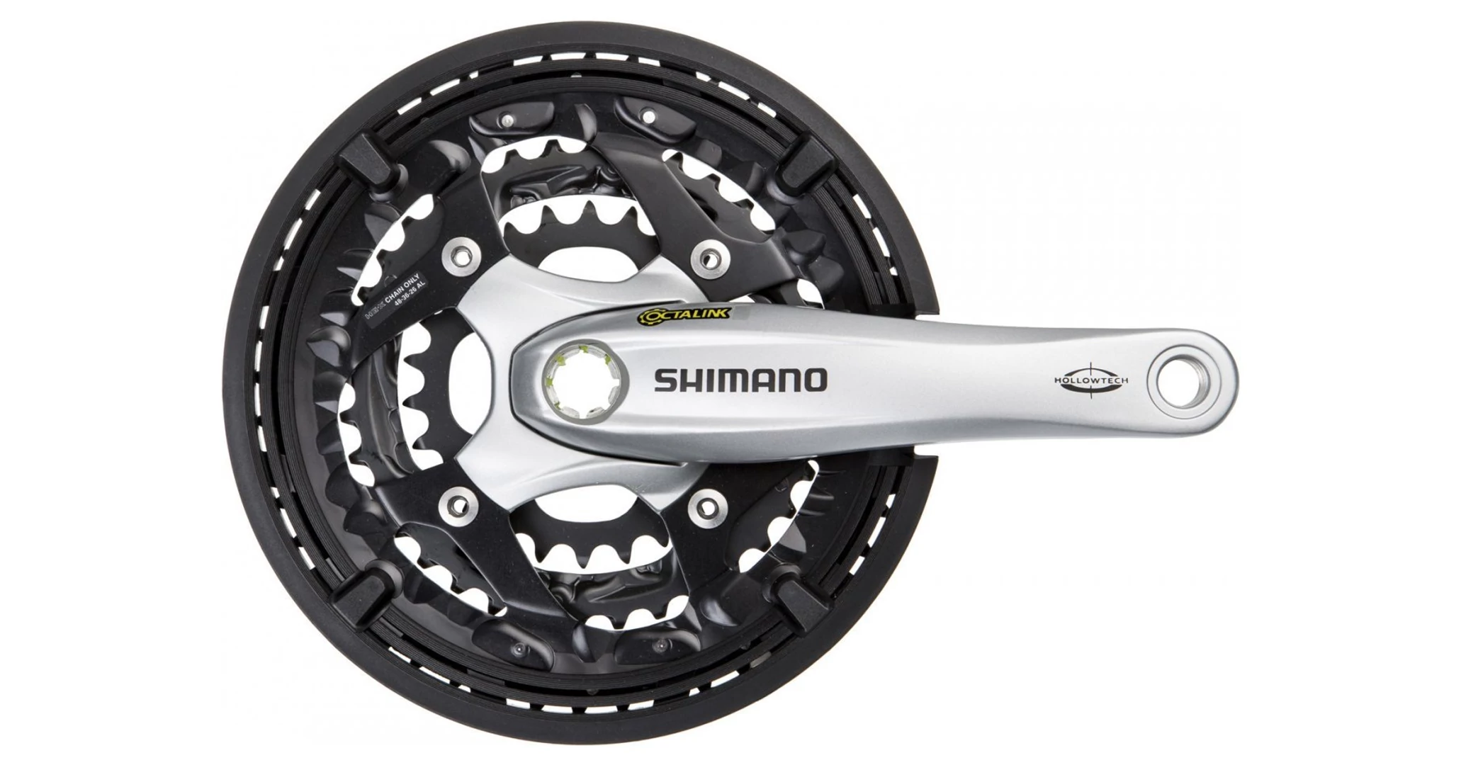 Shimano Deore FC-T521 Octalink kerékpár hajtómű, 10s, ezüst